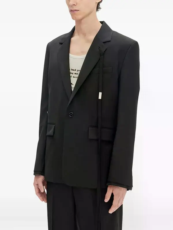 ANN DEMEULEMEESTER Strap-detail Wool Blazer
